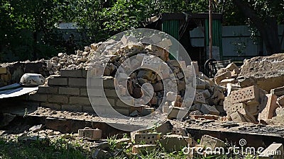 Construction Debris from Destroyed Buildings Stock Video - Video of ...