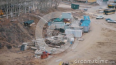 Construction and Demolition Debris at Construction Site. Stock Video ...