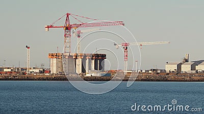 Gravity Based Offshore Platform. Stock Footage - Video of atlantic ...