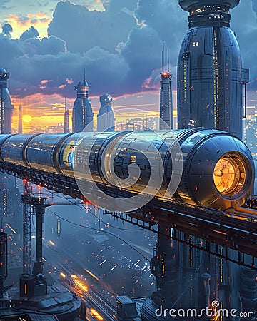 Construction Of A Hyperloop Station As Part Of An Advanced Transit ...