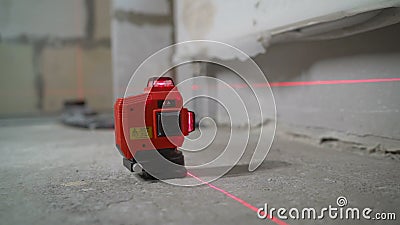 Construction Laser Level in a Building Under Construction. Laser ...