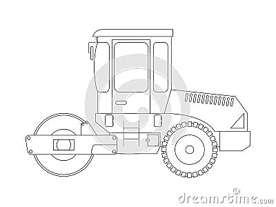 Construction Machine. Asphalt Compactor. Coloring Pages For Children ...