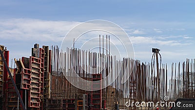 Construction Of A Monolithic Structure, Installation Of Iron Fittings ...