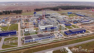 Construction of a Plant for the Production of Carbon Black. Stock Video ...