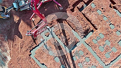 During the Construction of Pour Concrete Strip Foundations Using an ...