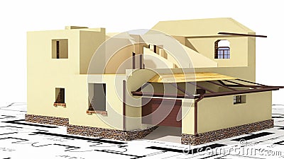 Construction of Residential House Stock Footage - Video of paper ...