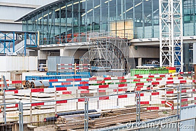 Construction Site With Storage Of Building Materials Royalty Free Stock ...