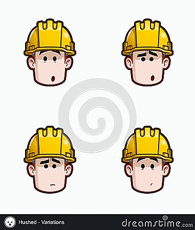 Construction Worker - Expressions - Concerned - Hushed - Variations ...