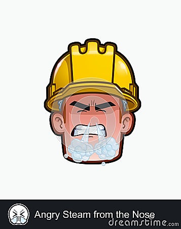 Construction Worker - Expressions - Negative - Angry Steam From The ...