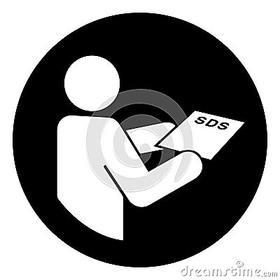 Consult SDS Sheet Symbol Sign,Vector Illustration, Isolated On White ...