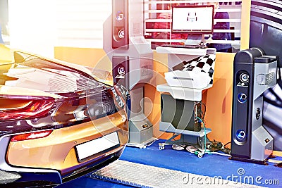 Contactless Stand For Checking Wheel Alignment Royalty-Free Stock Photo ...