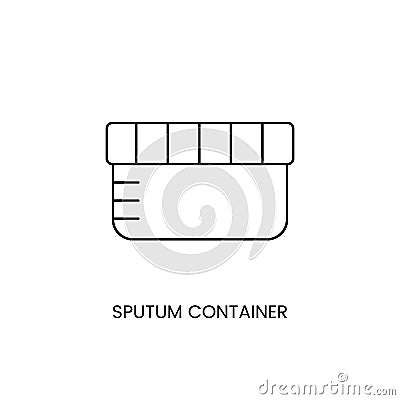 Container For Laboratory Analysis Of Sputum And Saliva Icon Line In ...
