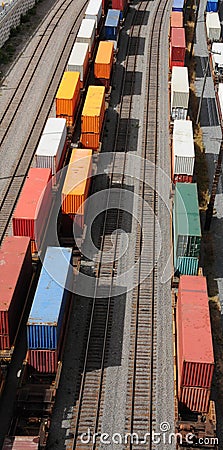 Containers On Rails Stock Image - Image: 6357091