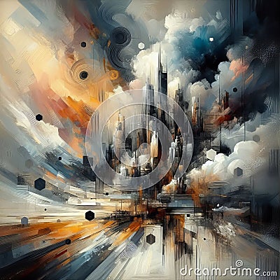 28 86. A Contemporary Painting With A Focs On Texture And Compo Stock ...