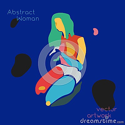 Abstract Woman Drawing. Naked Surreal Body Illustration. Avant-garde ...