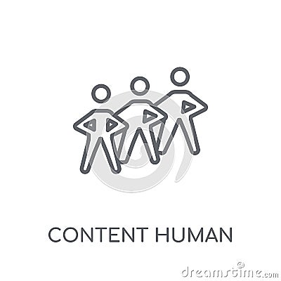 Content Human Linear Icon. Modern Outline Content Human Logo Con ...