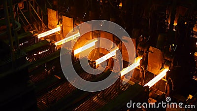 Continuous Casting Plant. Steel Works. Stock Footage - Video of ...