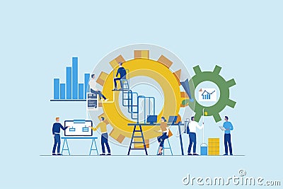 Continuous Improvement Concept In Business. Diagram Illustrates ...