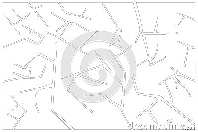 Continuous Line Drawing, Cracked Glass, Wall, Ground, Ice. Vector ...