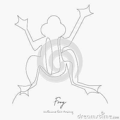 Continuous Line Drawing. Frog. Simple Vector Illustration. Frog Concept ...