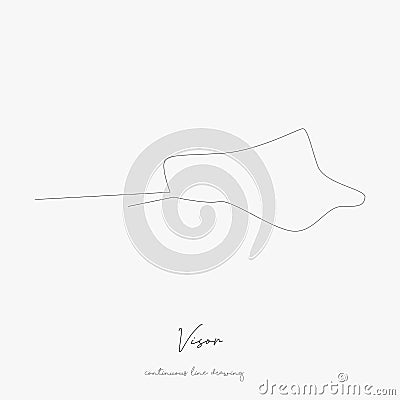 Continuous Line Drawing. Visor. Simple Vector Illustration. Visor ...