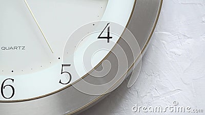 Continuous Moving of Second Hand on the Wall Clock Stock Video - Video ...