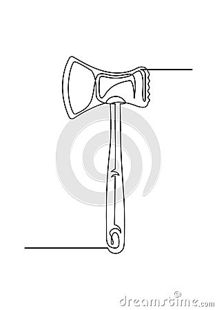 Continuous One Line Drawing Of A Kitchen Meat Tenderizer Cartoon Vector ...