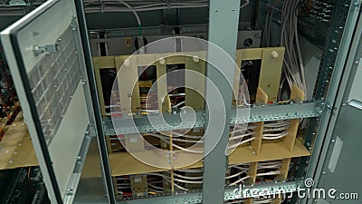 Control Cabinet. Internal View of the Transformer Cabinet Stock Video ...