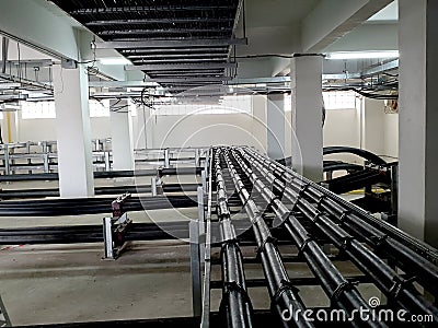 Control Cable Installation At The Upper Tray And 115kV And 22kV Power ...