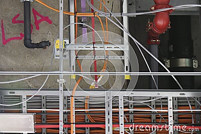 Control Cables And Instrument Cables Install On Cable Ladder And Cable ...