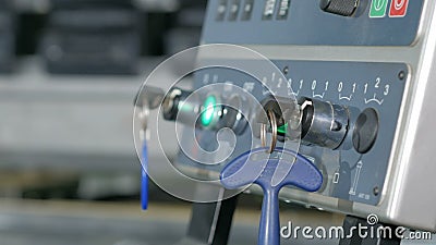 The Control Panel for Controlling the Bending Machine CNC. Several Keys ...