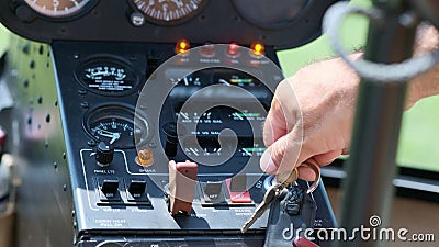 The Control Panel of the Helicopter. Flight Indicators on Aircraft ...