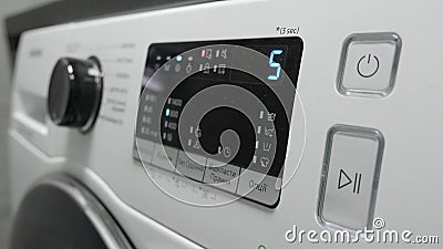 Control Panel of Washing Machine. Modern Digital Control Panel of ...