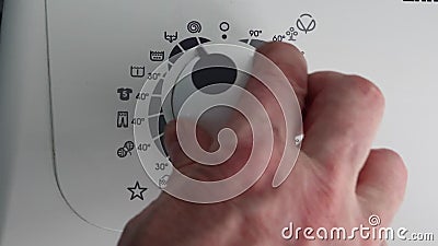 Control Panel of Washing Machine Selecting Prewash on Program Selector ...