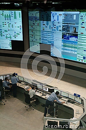 Control Room On A Chemical Plant Editorial Image | CartoonDealer.com ...