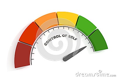 Control Of Self Measuring Process. Scale With Arrow. 3D Render Royalty ...