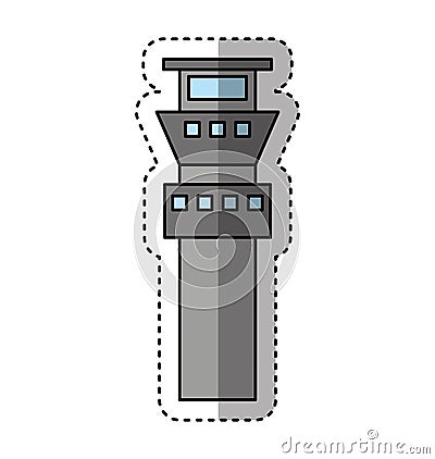 Control Tower Building Icon Royalty-Free Cartoon | CartoonDealer.com ...