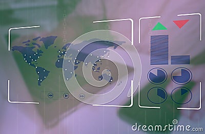 Plot Locations On World Map With Controller Royalty-Free Stock Photo ...