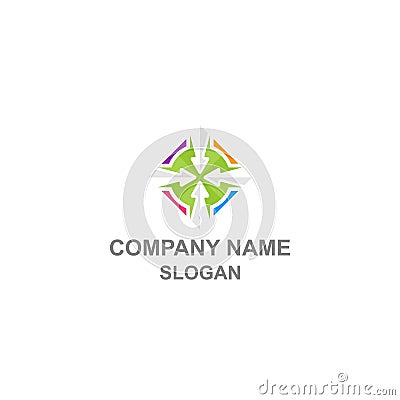 Convergent Arrow Logo, Abstract Colorful Mathematics Symbol In Unique ...