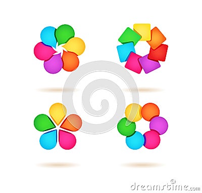 Conversation Design Symbols Collection Cartoon Vector | CartoonDealer ...