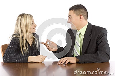 Conversation Of Two Businesspeople Royalty-Free Stock Photo ...