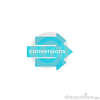 Conversions Icon With Arrows, Vector | CartoonDealer.com #185561770