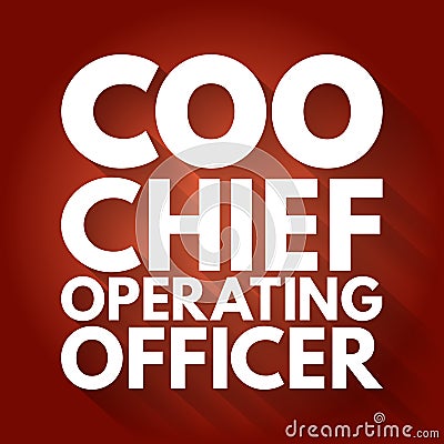COO - Chief Operating Officer Acronym, Business Concept Background ...