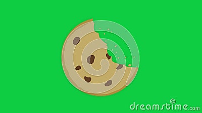 Cookie Being Eaten, One Bite at a Time Animation Stock Footage - Video ...