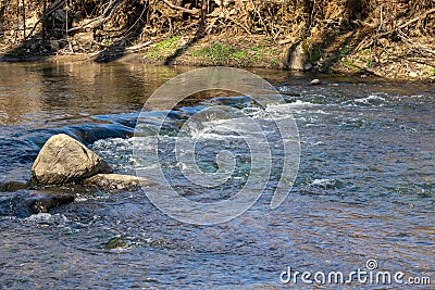 Cool Clear Water Running Down A Small River In Upstate New York Royalty ...