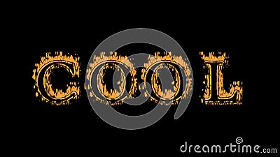 Cool Fire Text Effect Black Background Stock Video - Video of graphic ...