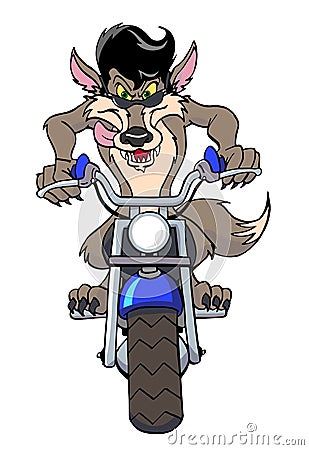 Cool Motorcycle Wolf Stock Illustration - Image: 42546191