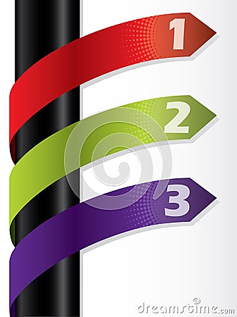 Cool Numbered Arrow Labels Pointing To The Right Stock Images - Image ...