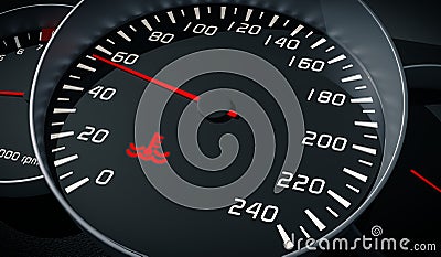 Coolant Warning Light In Car Dashboard. Engine Overheating Control ...