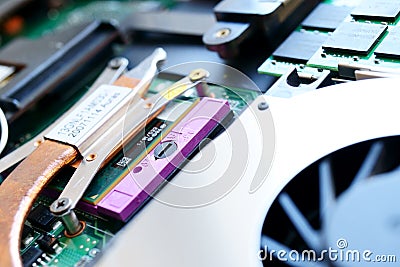 A Cooling System Of Computer. A Fan, Cooler Of Central Processing Or ...